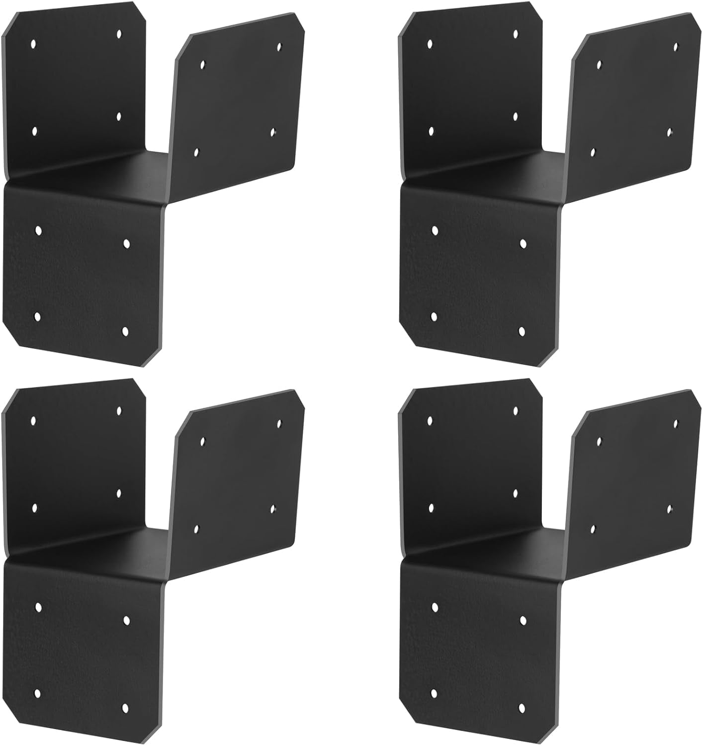 4 Pcs 4x4, 4x6 Joist Anchor Connector, Pergola Brackets, Post Cap Tie ...