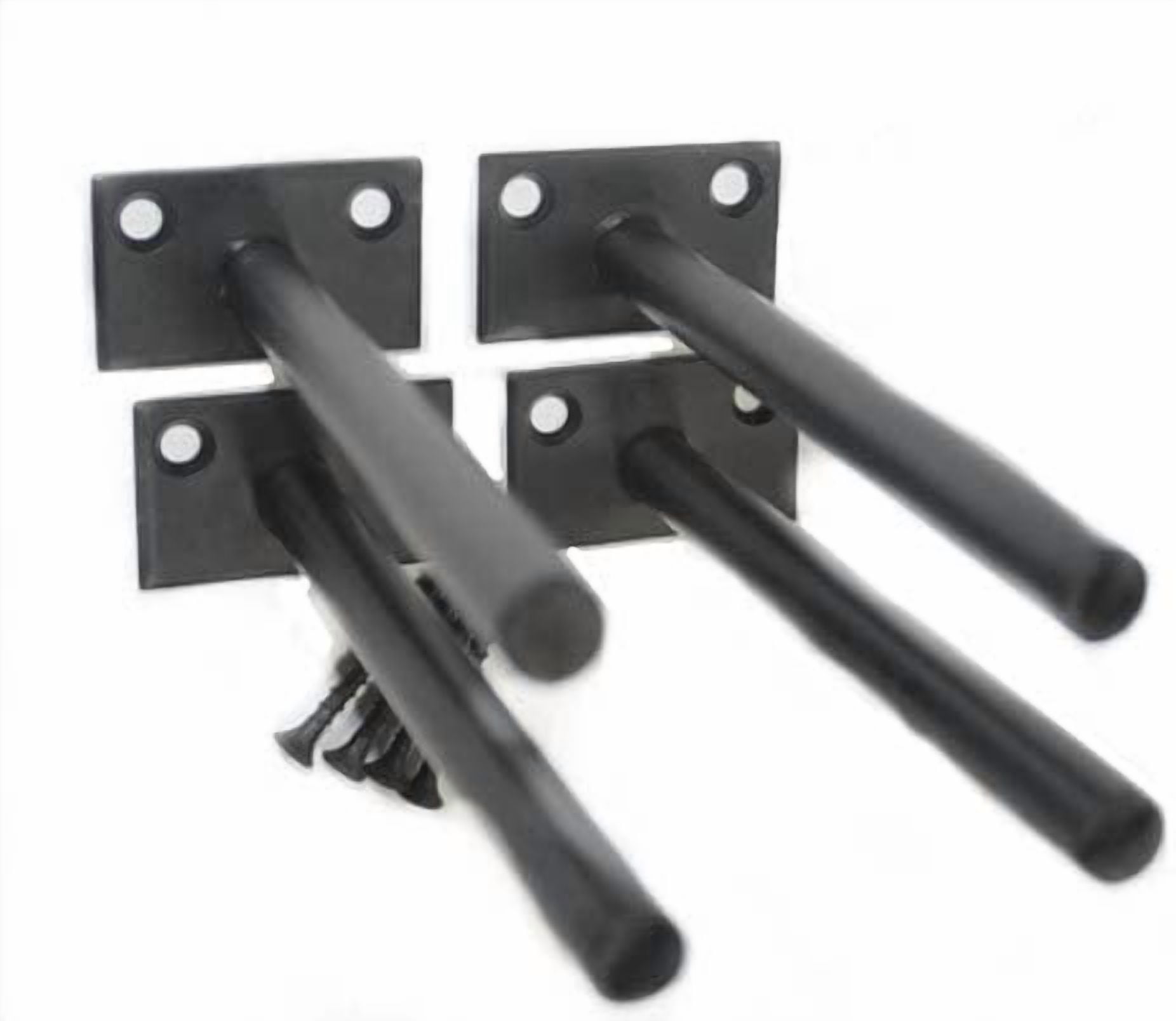4 Pcs 5" Black Solid Steel Floating Shelf Bracket Blind Shelf Supports ...