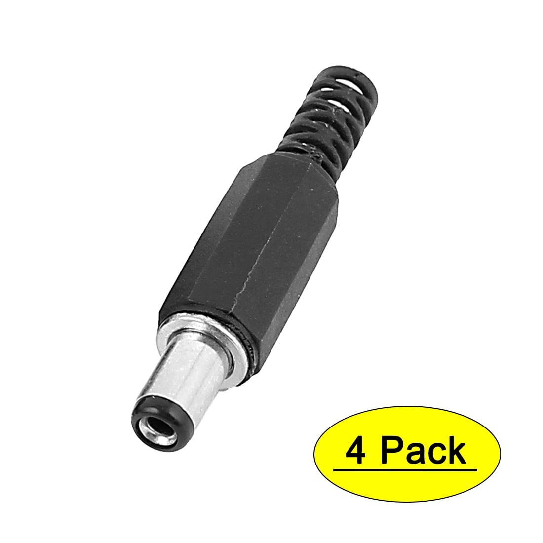 4 Pcs 5.5mm x 2.1mm Male Soldered Type DC Power Connector Adapter ...