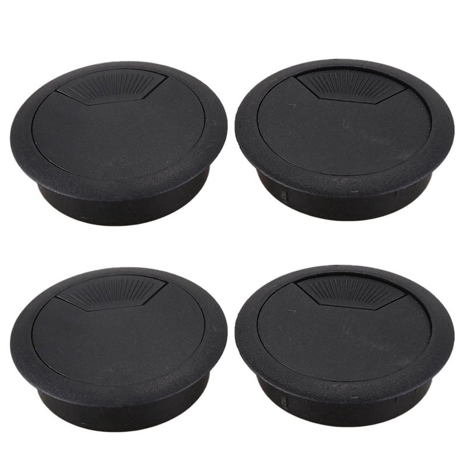 4 Pcs 50mm Diameter Desk Wire Cord Cable Grommets Hole Cover Black ...