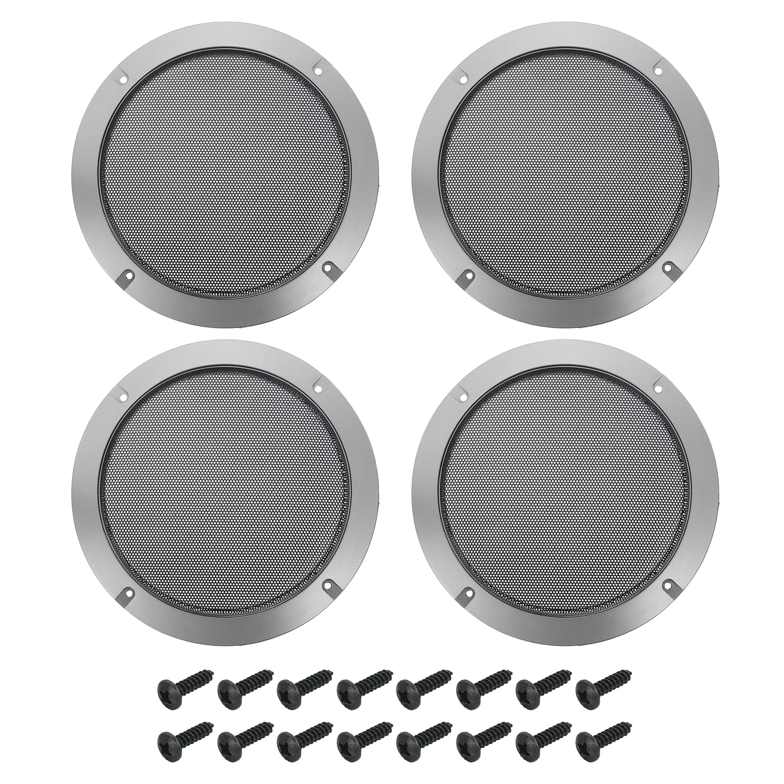 4 Pcs 6.5inch Black Speaker Grill Mesh Metal Woofer Guard Protector ...