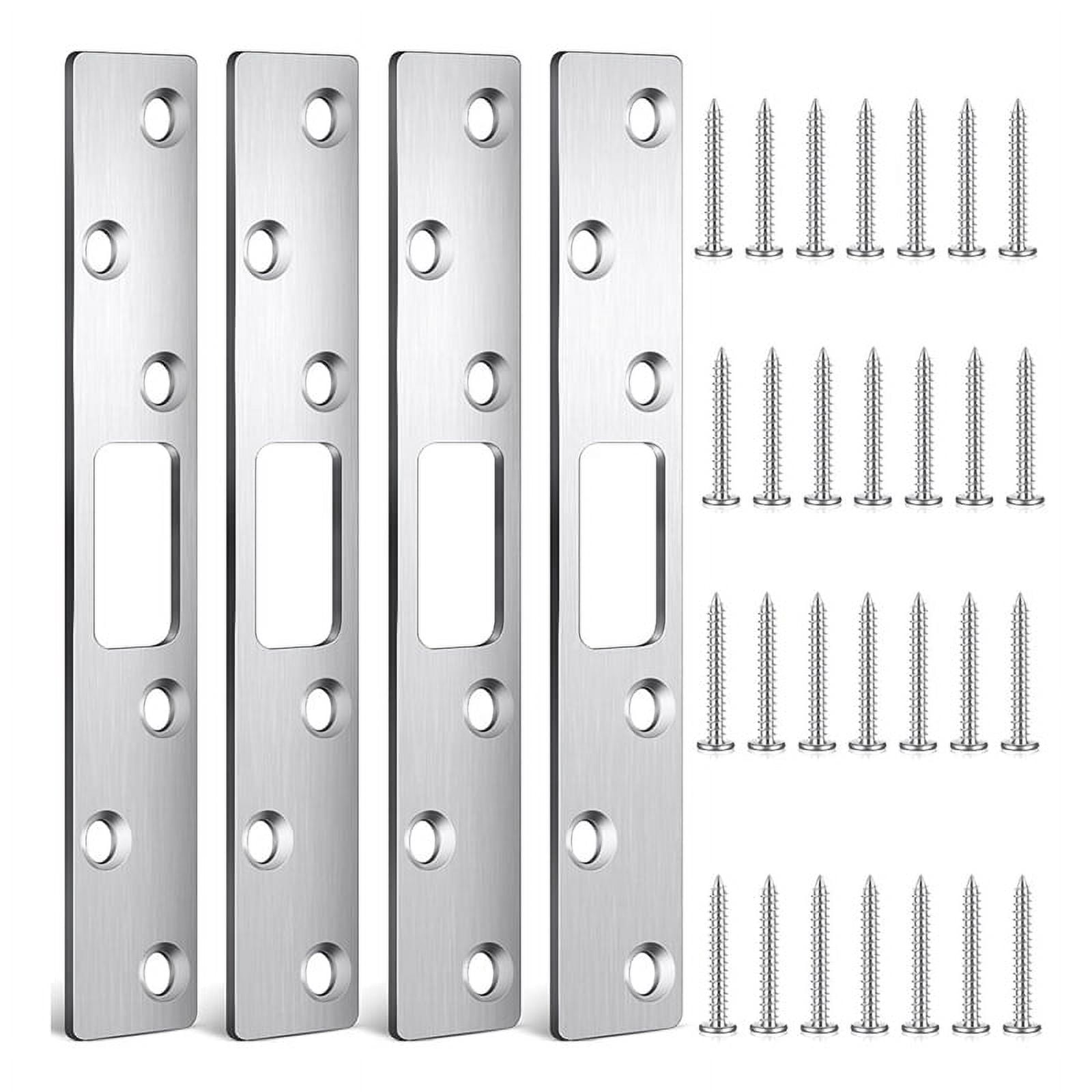 4 Pcs 6 Inch Door Strike Plate Security Latch Stainless Steel ...