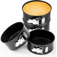 4 Pcs 6 Inch Non Stick Springform Pan with Removable Bottom Carbon ...