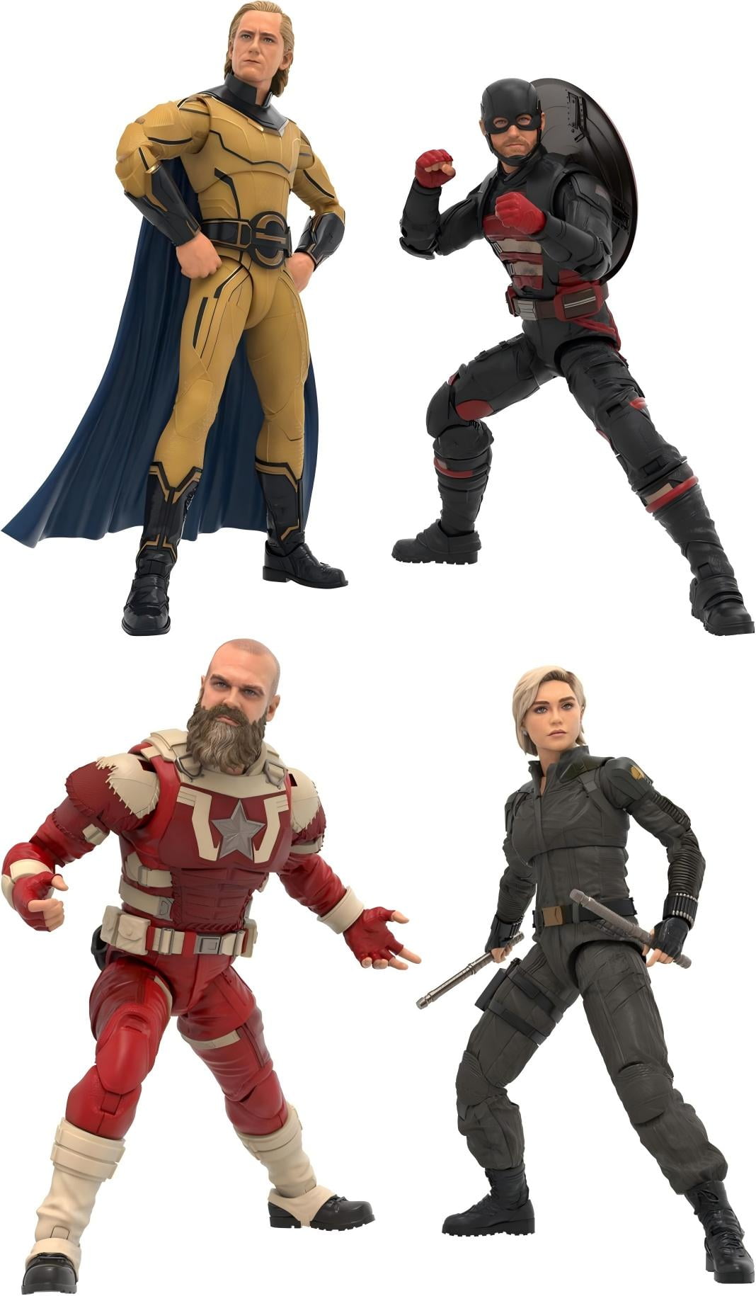 4 Pcs 6'' MCU Legends Series Figures - Sentry, John F. Walker, Red ...