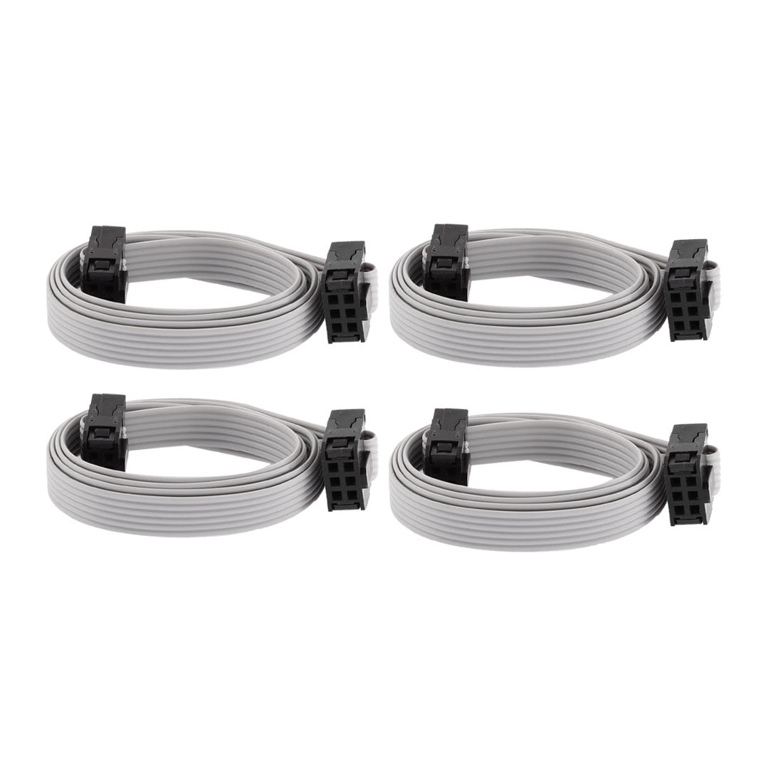 4 Pcs 6 Pin 6 Wire IDC Socket Flat Cable 50cm Long - Walmart.com