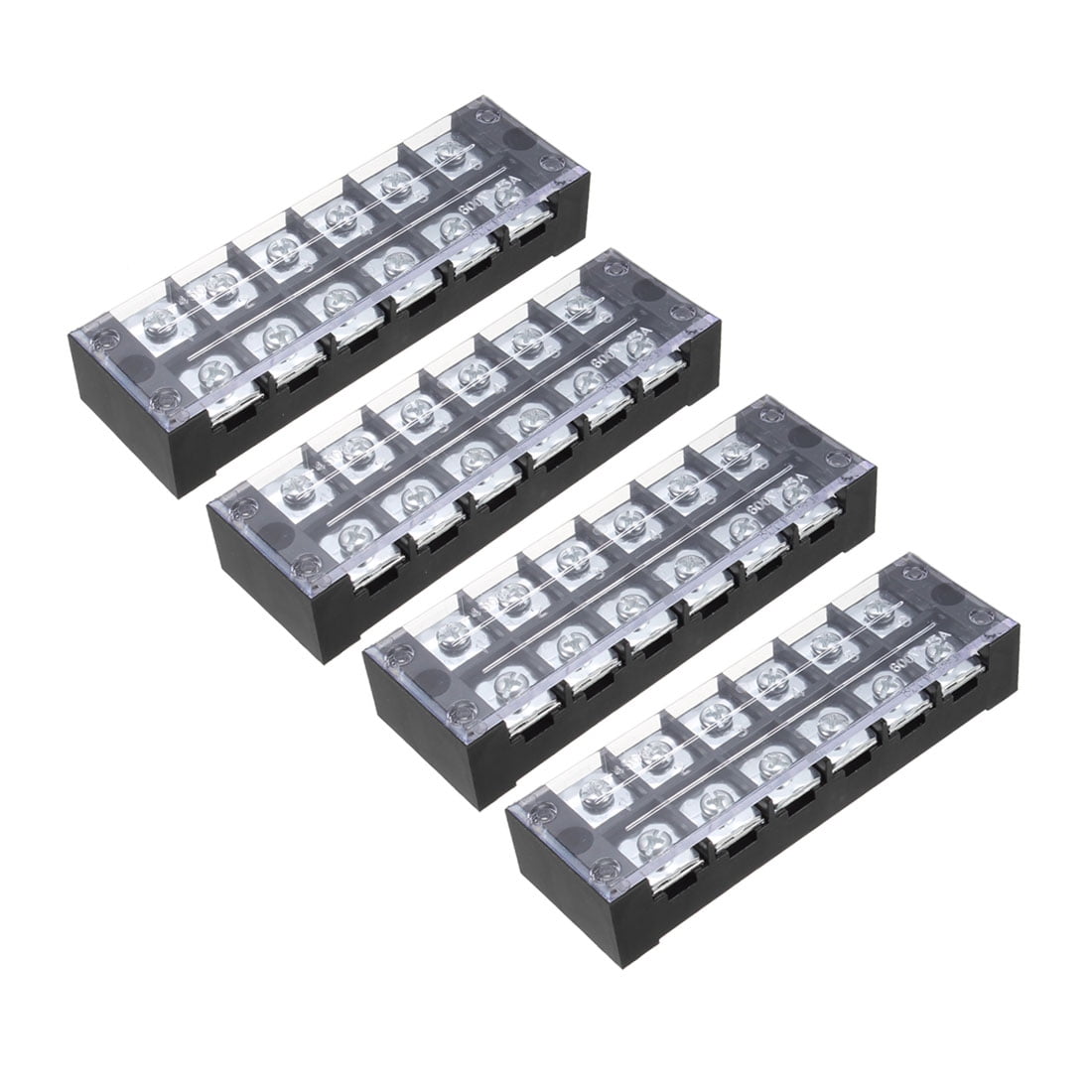 4 Pcs 6 Positions Dual Rows 600V 45A Cable Barrier Block Terminal Strip TB-4506L - Walmart.com