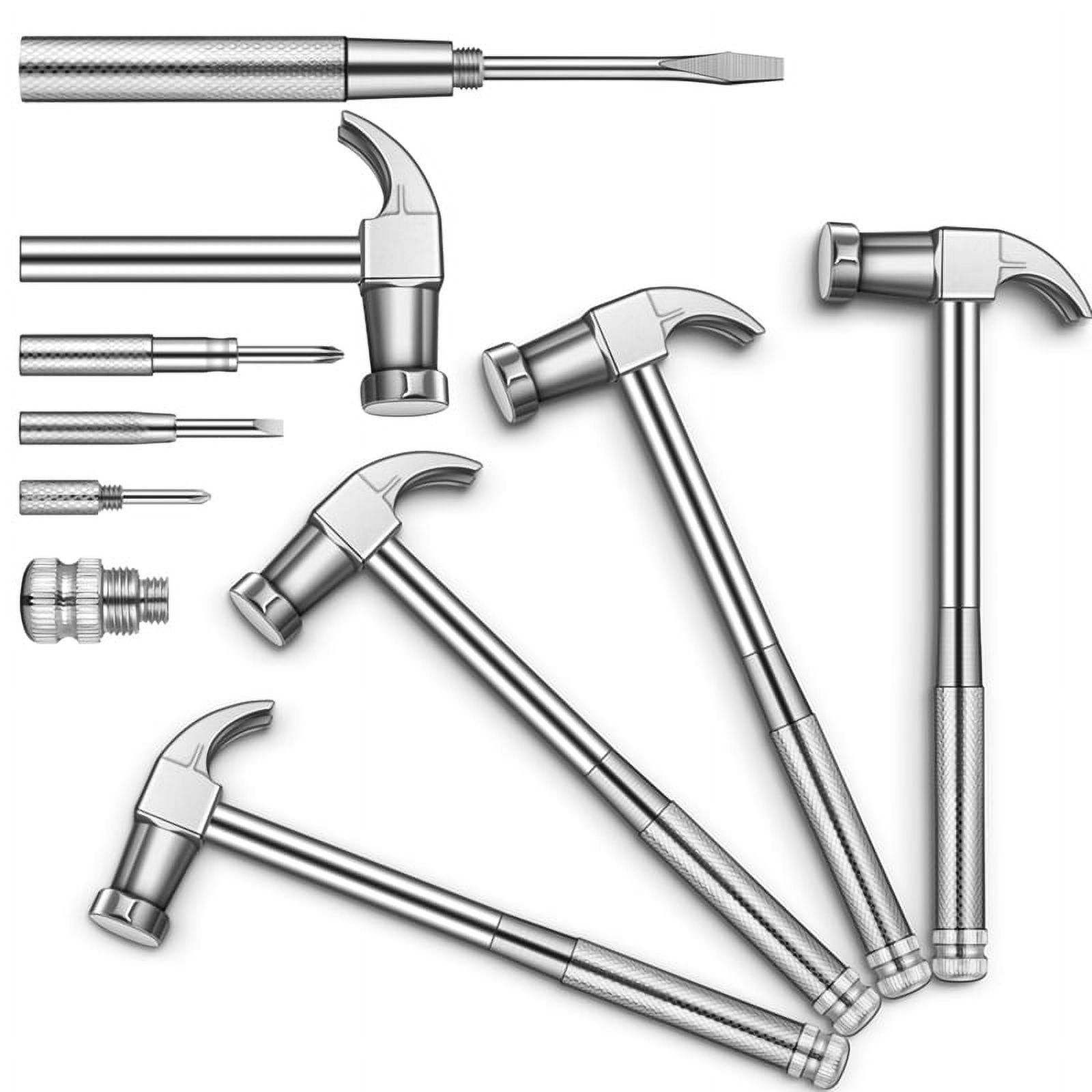 4 Pcs 6-in-1 Hammer Screwdriver Set with Multitool Hammer Small Metal ...