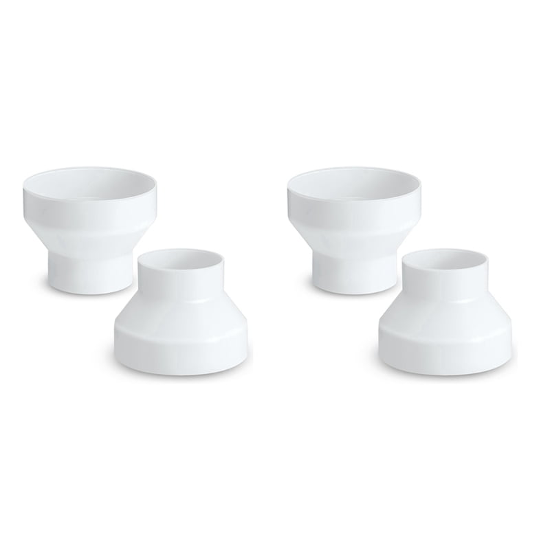 4 Pcs 6 to 4 Inch Duct Reducer Increaser ABS Air Duct Adapter Duct Fan ...