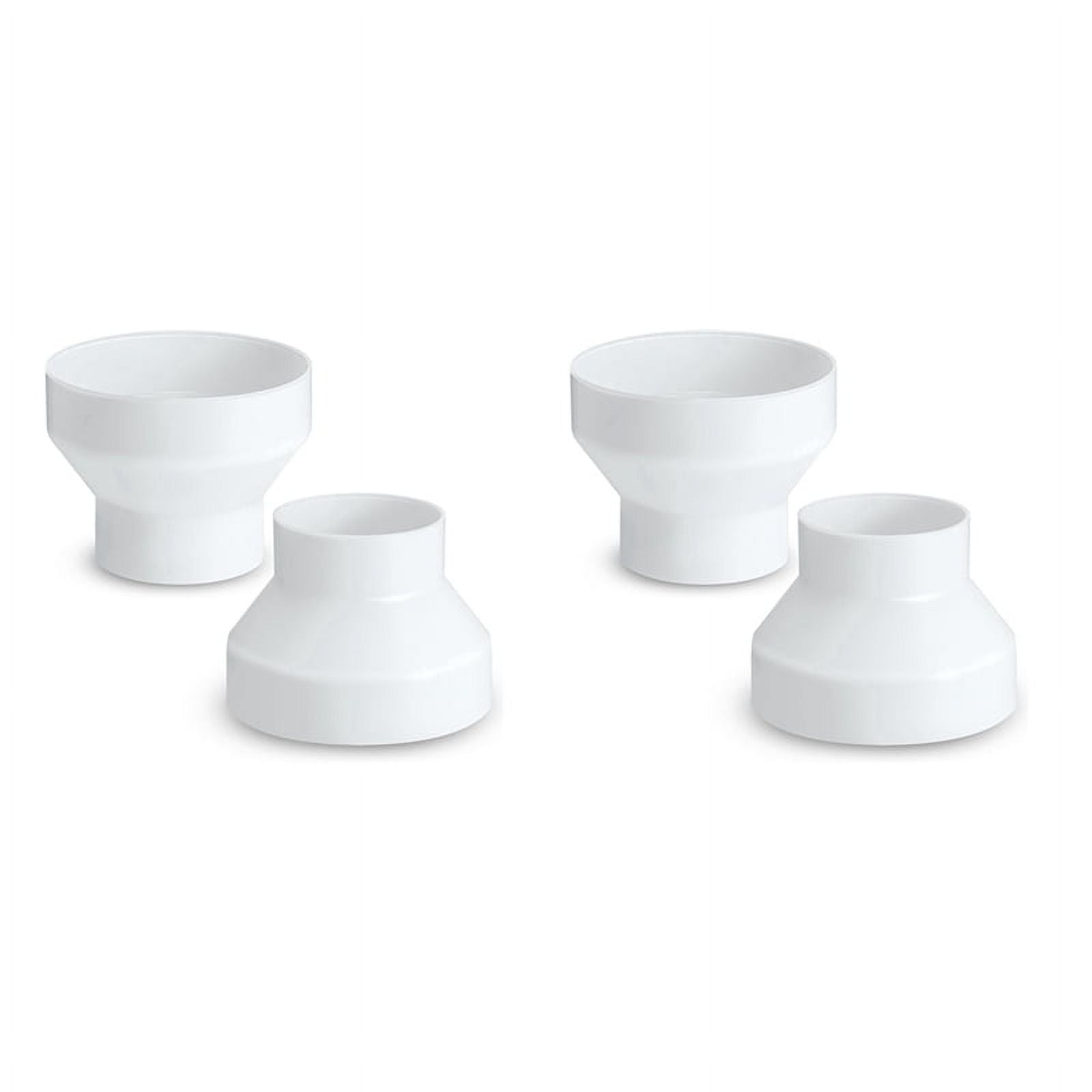 4 Pcs 6 to 4 Inch Duct Reducer Increaser ABS Air Duct Adapter Duct Fan ...