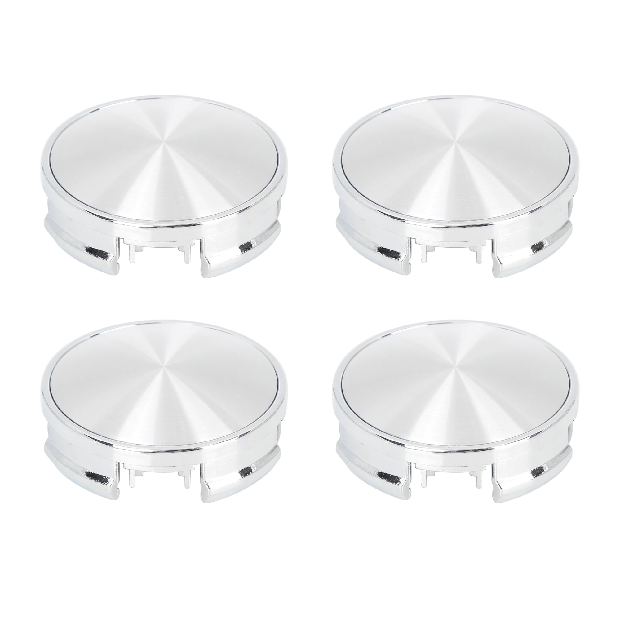 4 Pcs 62mm 4 Lugs Universal Silver Tone Car Wheel Center Caps Hub ...