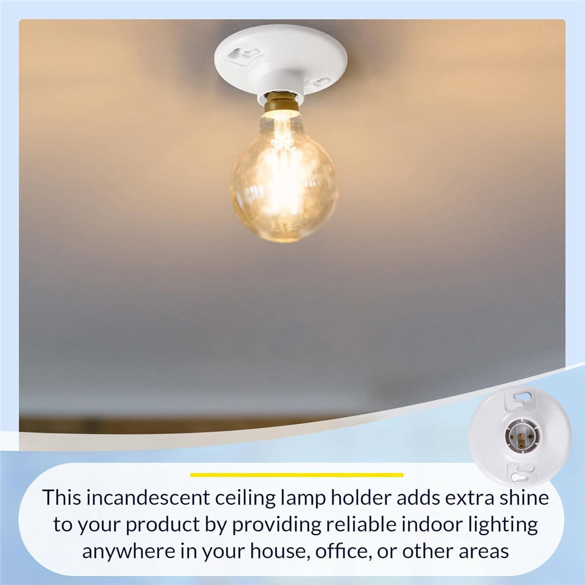 4 Pcs 660w 250v Medium Base E26 Lampholder Keyless Top Lamp Holder ...