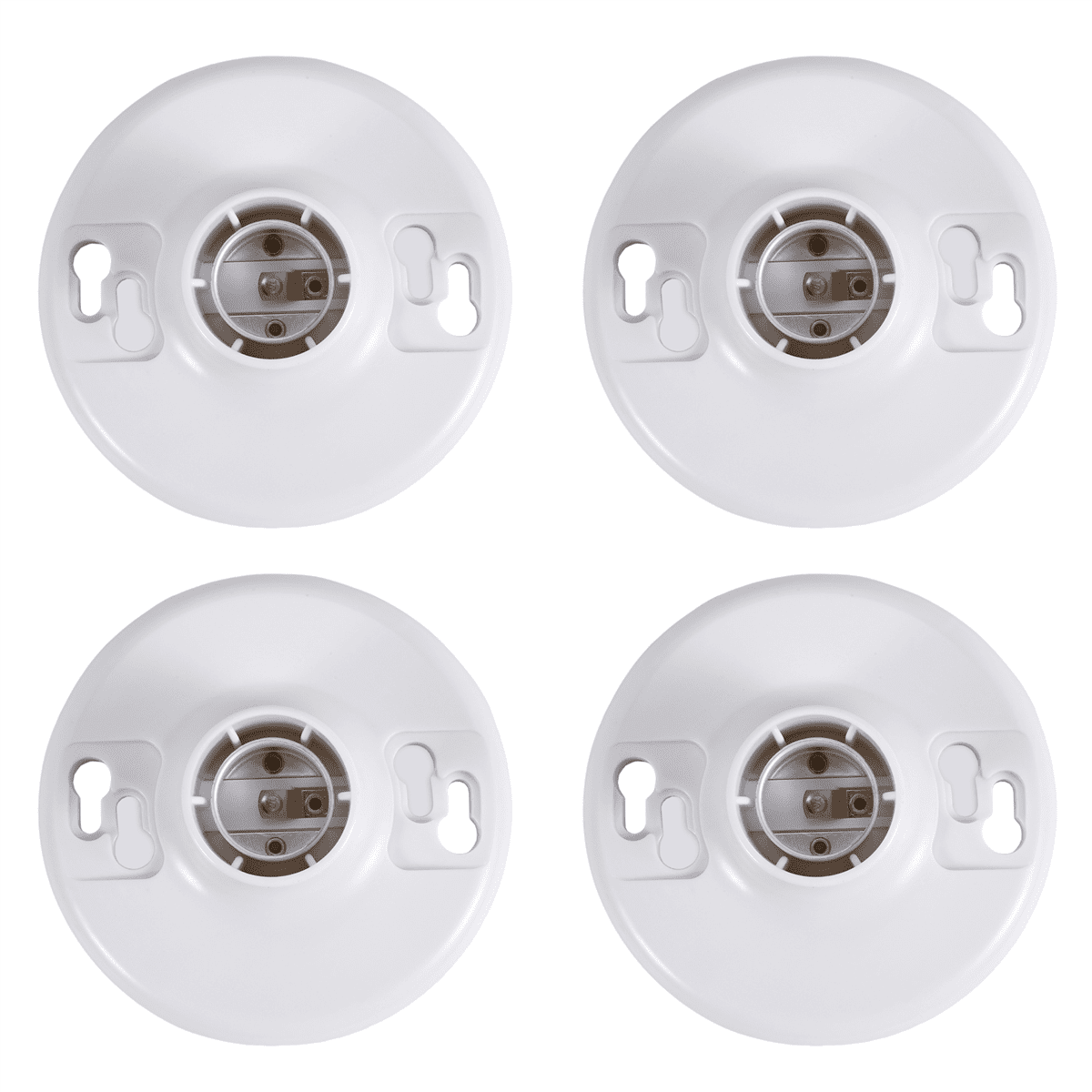 4 Pcs 660w 250v Medium Base E26 Lampholder Keyless Top Lamp Holder ...