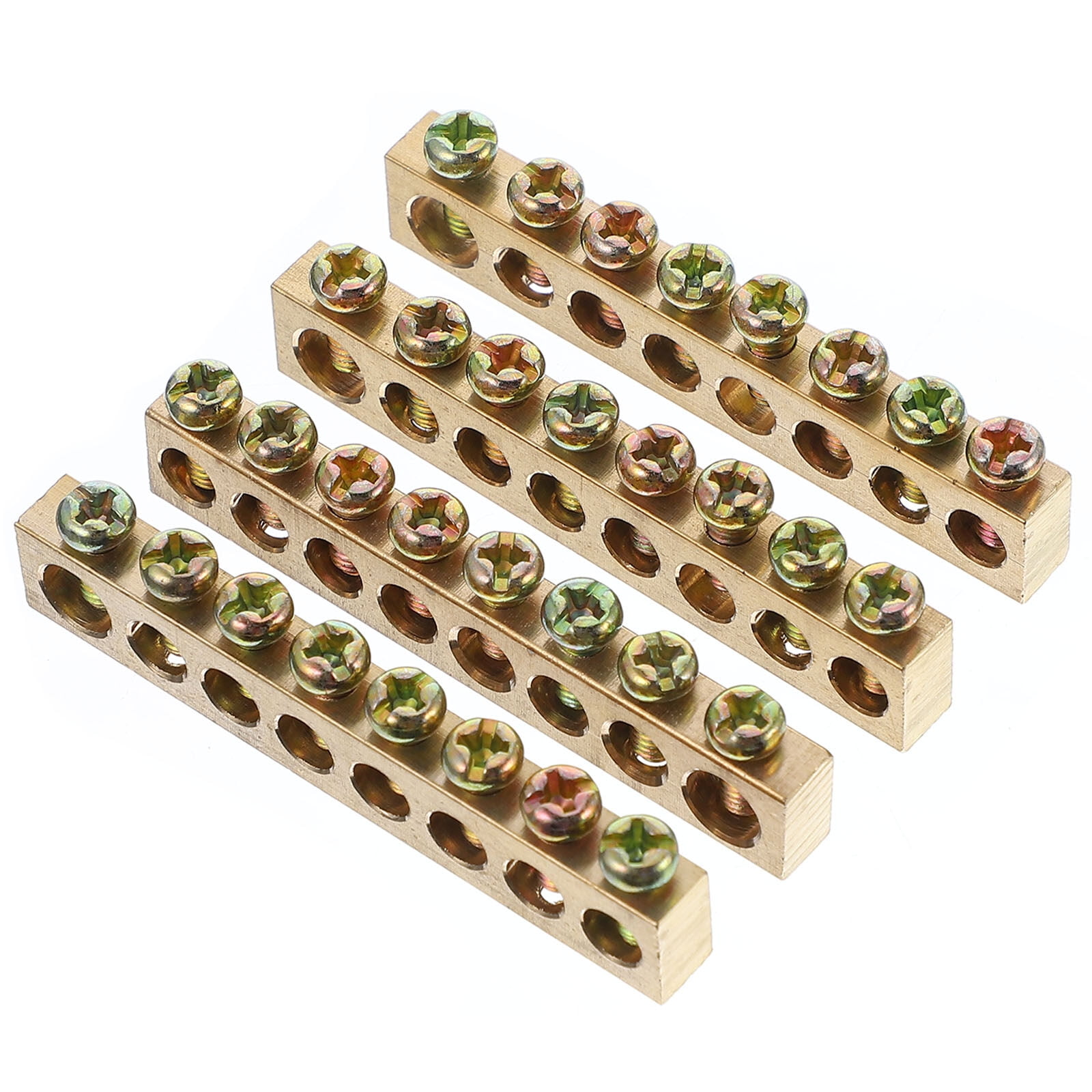 4 Pcs 8 Hole Electrical Grounding Bars Electrical Terminal Block ...