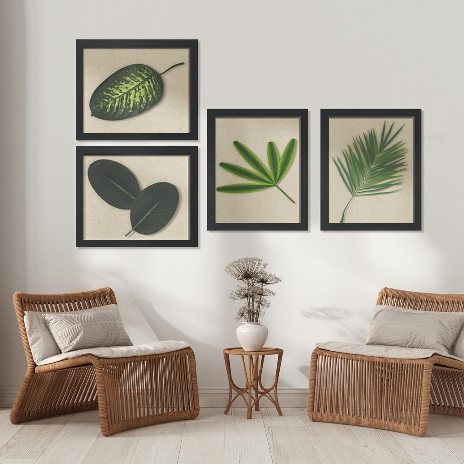 4 Pcs 8 x 10 Inch Canvas Floating Frame Black Floater Frames for Canvas ...