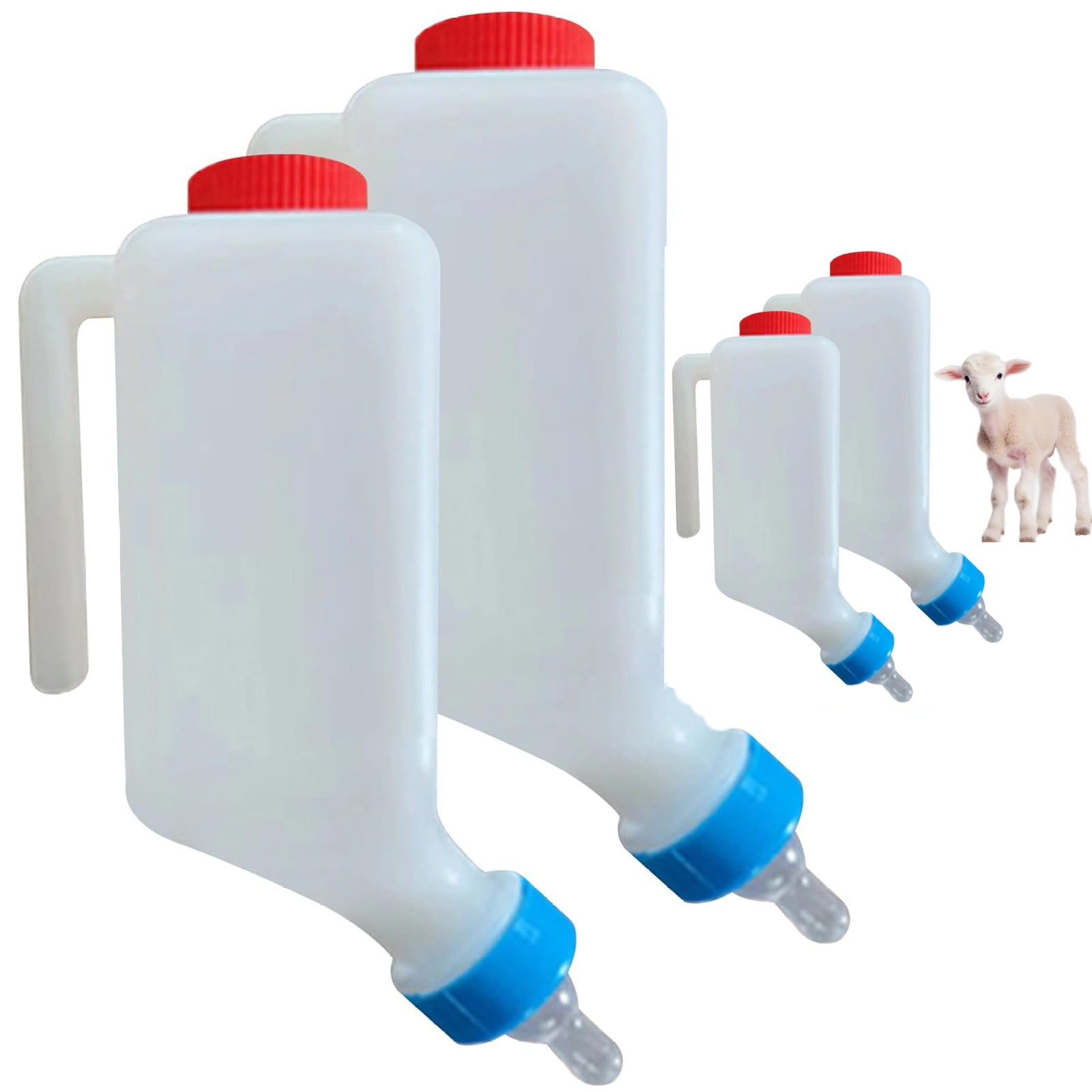 4 Pcs 800ML Lamb Calf Goat Feeding Bottle, Livestock Milk Bottle ...