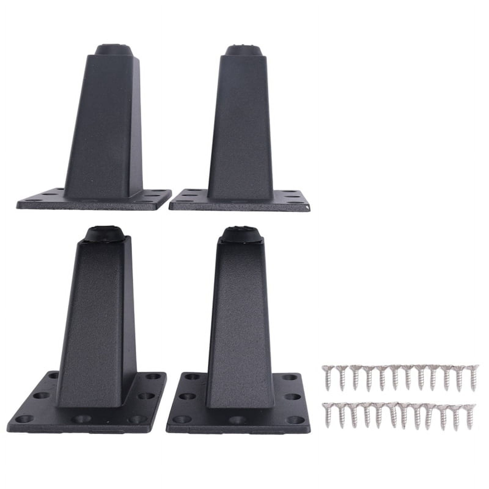 4 Pcs 8cm Adjustable Table Feet Sofa Bed TV Cabinet Legs -Black ...