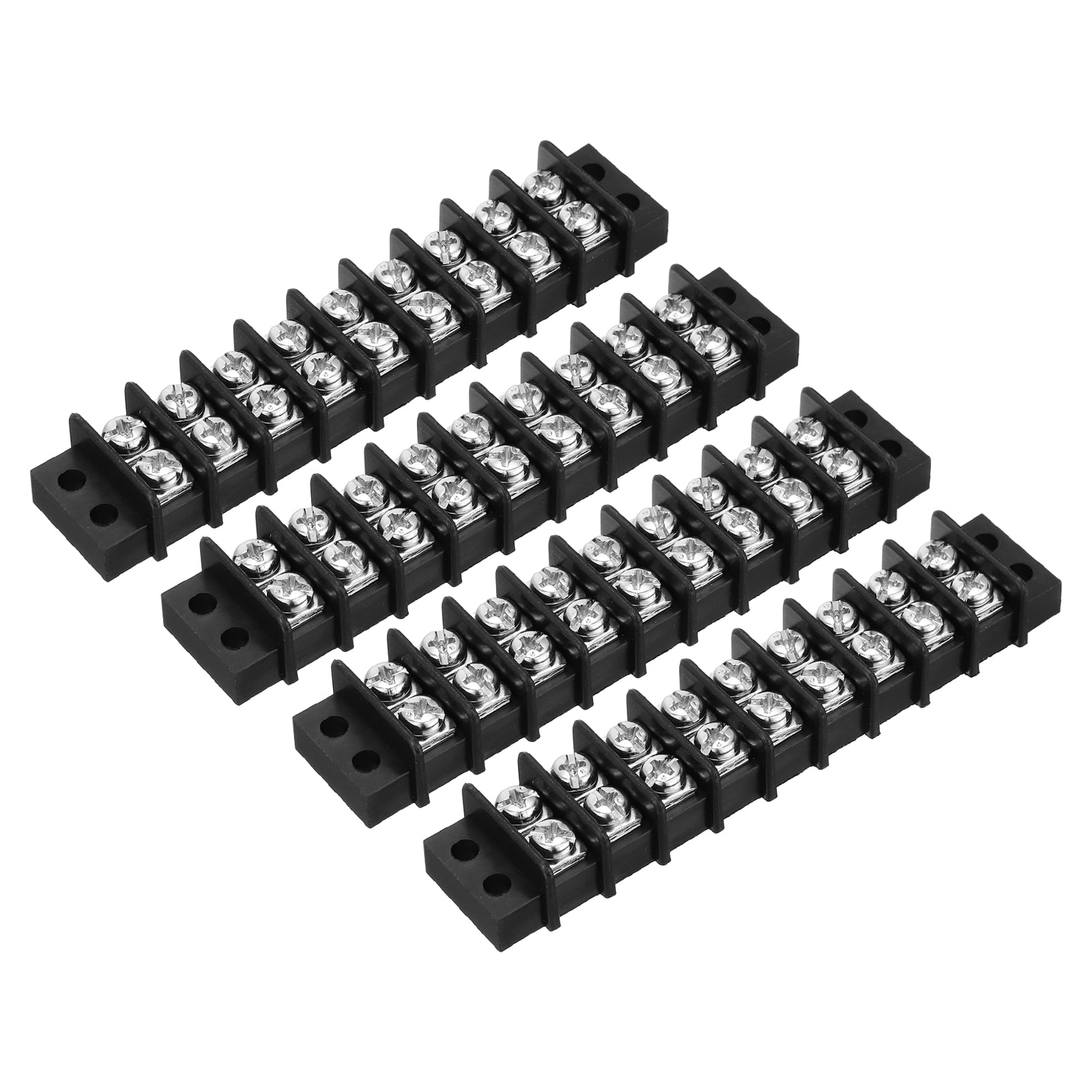 4 Pcs 9 Positions Terminal Block 300V 20A 9.5mm Pitch Dual Rows 9 ...