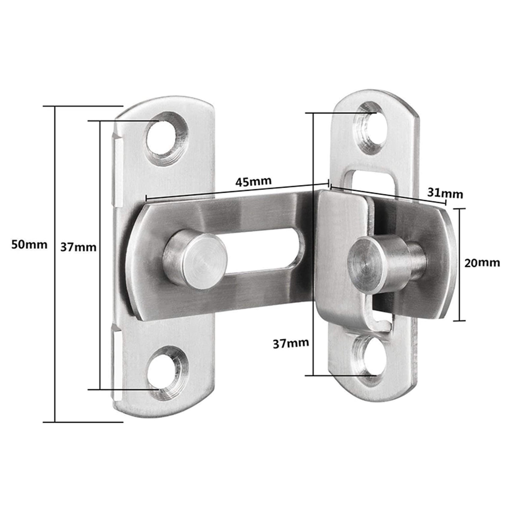 4 Pcs 90 Degree Right Angle Door Latch Hasp Bending Latch Buckle Bolt ...