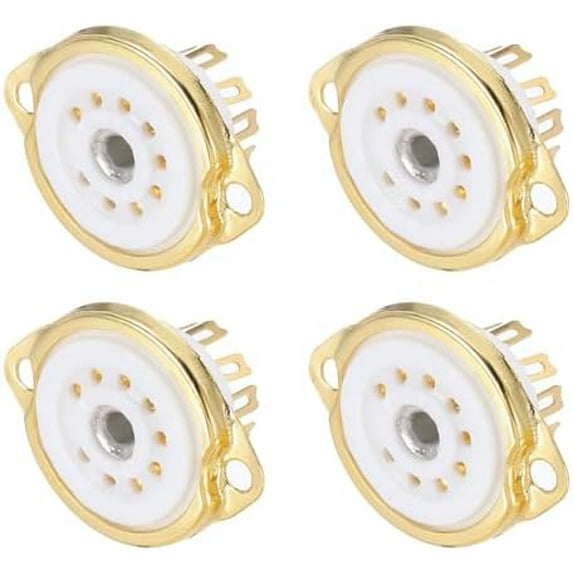 4 Pcs 9pin Tube Socket Ceramic Tube Socket,Vacuum Tube Protect Tube Pin ...
