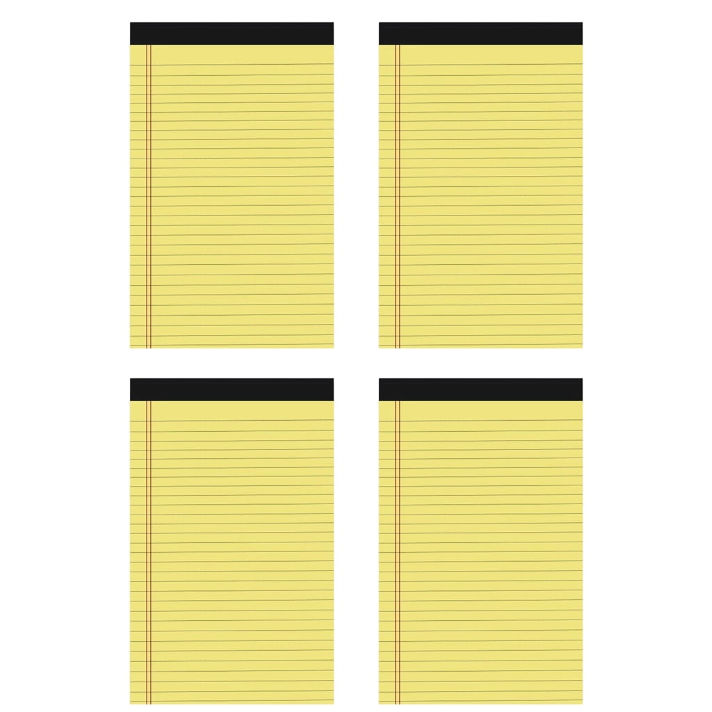 4 Pcs A4 Note Pads Lined Paper Pads Tearable Legal Pad Small Writing ...
