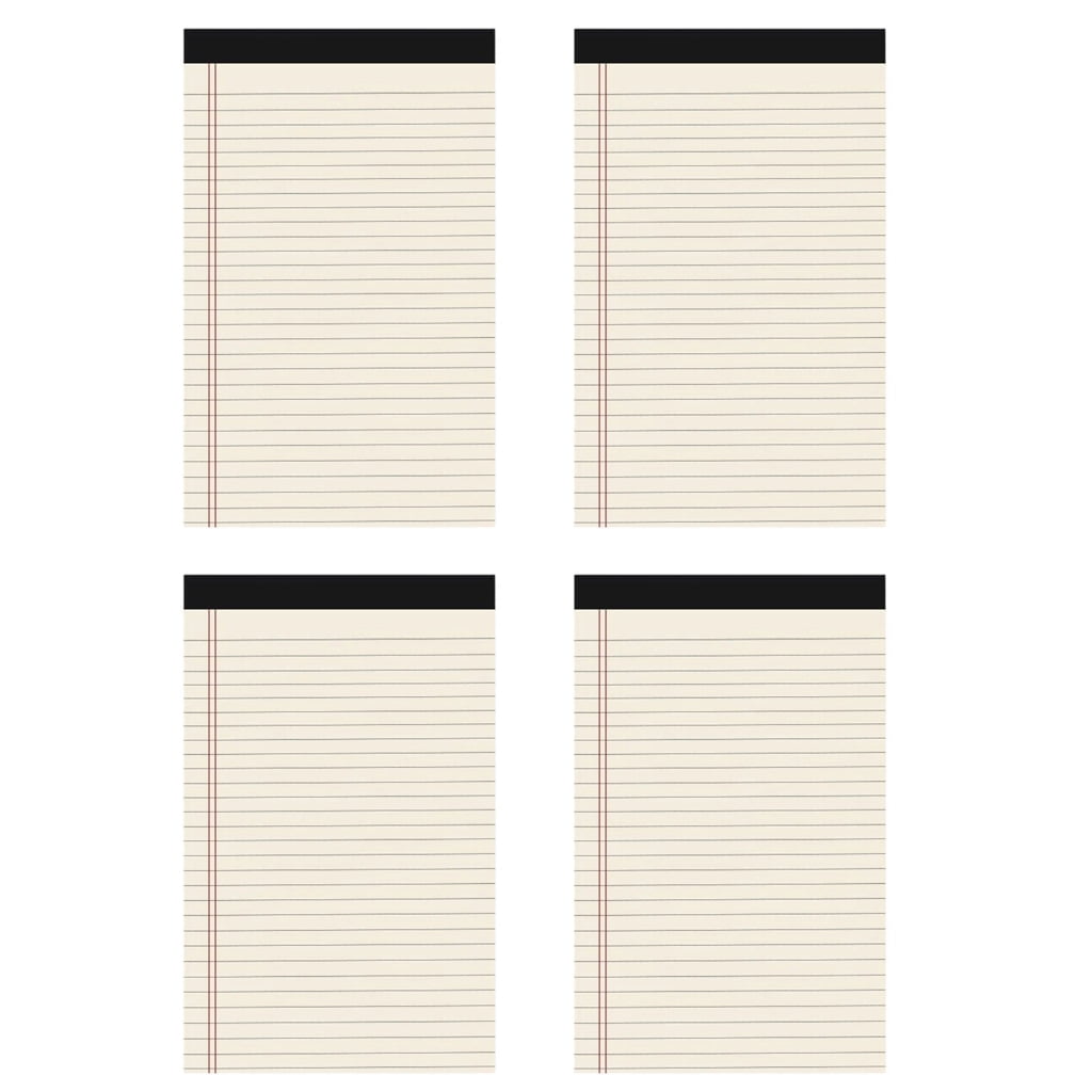4 Pcs A4 Note Pads Lined Paper Pads Tearable Legal Pad Small Writing ...
