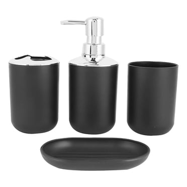 Bathroom Accessories Set 6 Pcs - White Marble Design Toothbrush Holder ...
