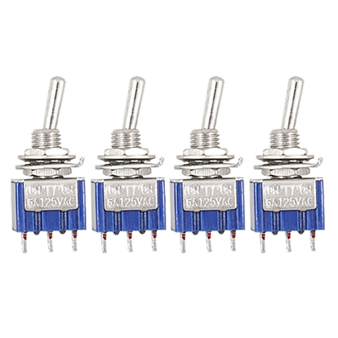 4 Pcs AC 125V 6A 3 Pin SPDT On/Off/On 3 Position Mini Toggle Switch ...