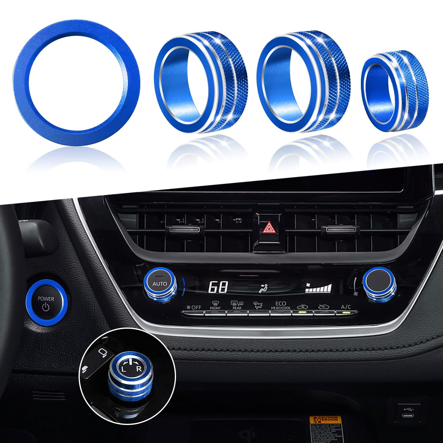 4 Pcs AC Air IFF17 Conditioning Knob Cover Toyota Corolla, Corolla ...
