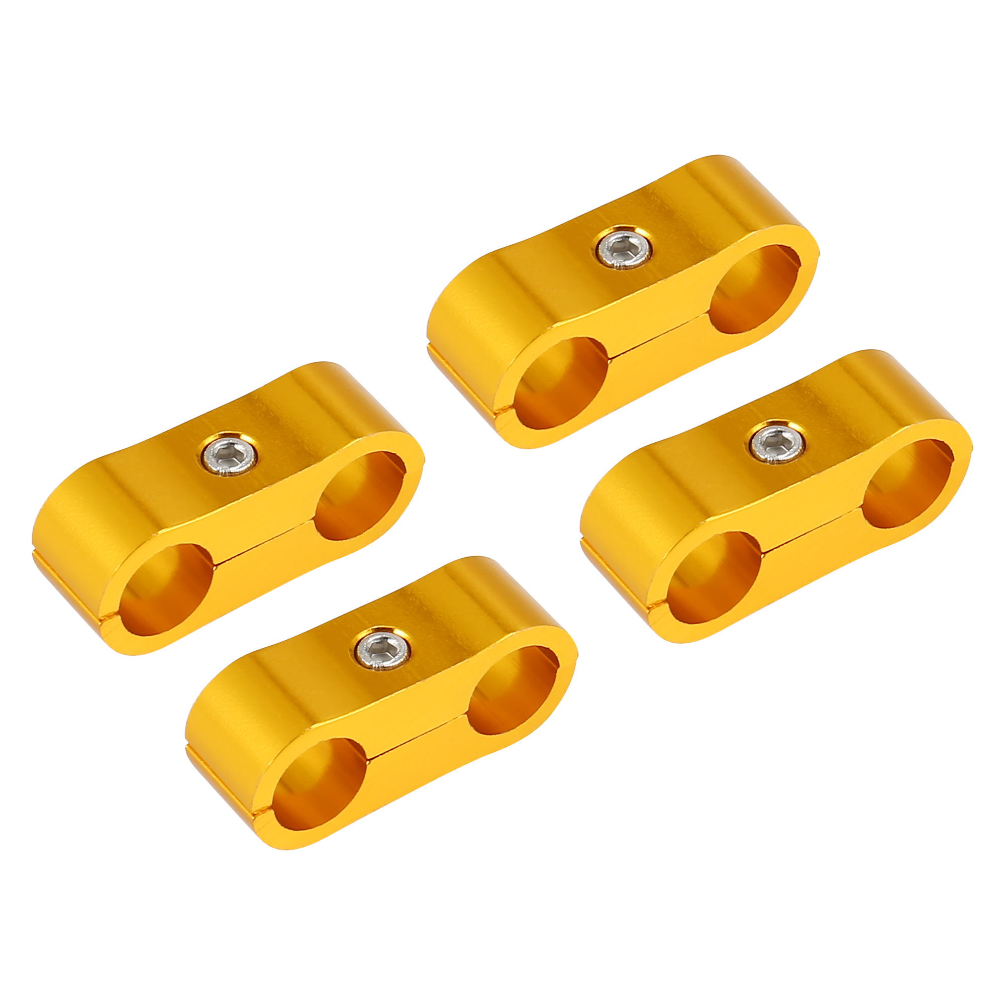 4 Pcs AN4 Car Hose Separator Clamp Aluminum Alloy Fuel Line Mounting ...