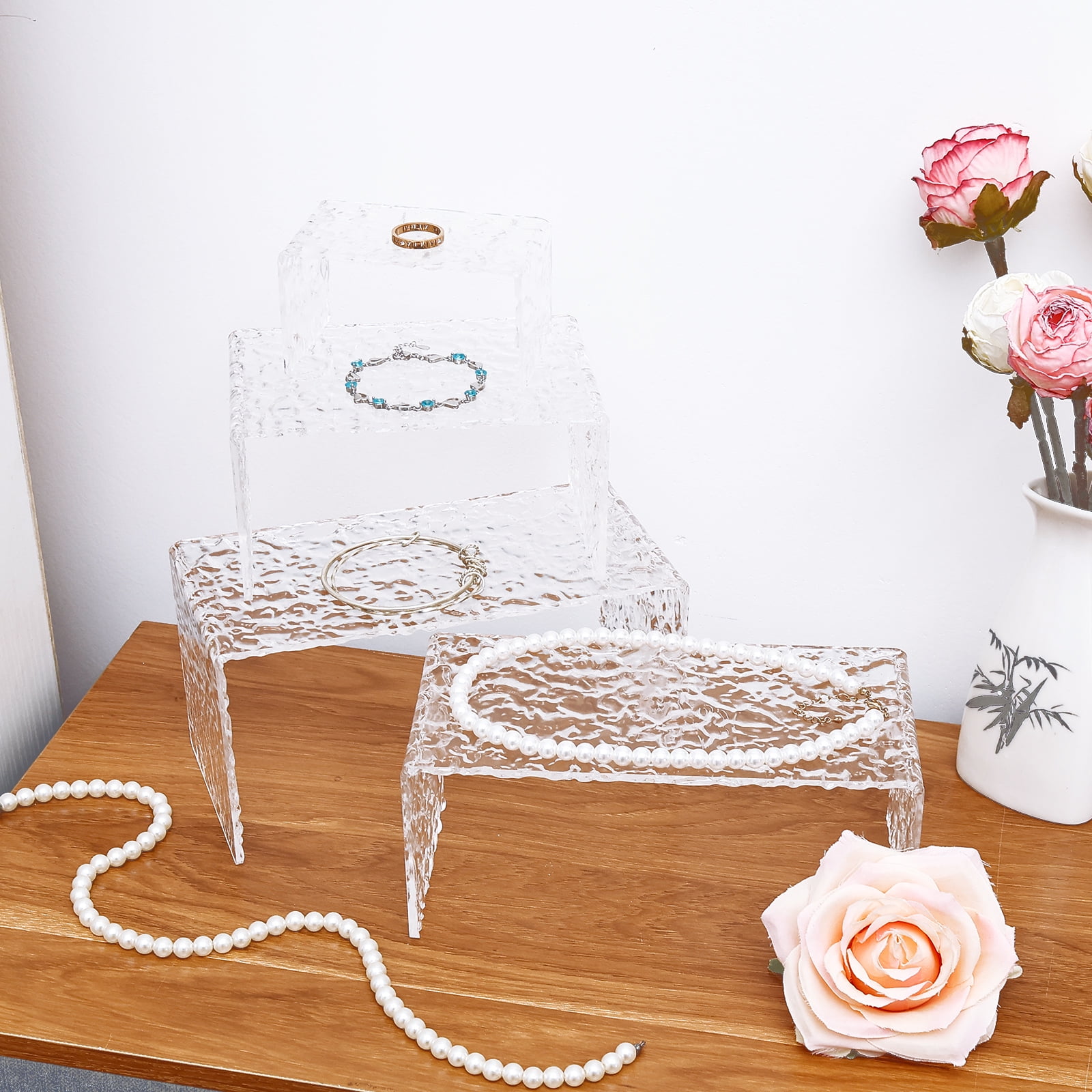 4 Pcs Acrylic Display Risers Elegant Buffet Risers Efficient Risers ...