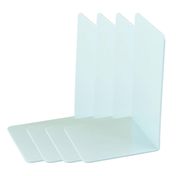 4 Pcs Acrylic L-Shape Book Organizers, Sturdy Book Holders for Shelves ...