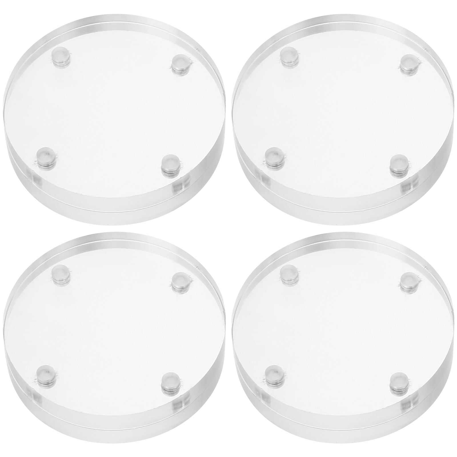 4 Pcs Acrylic Magnetic Tile Mini Picture Clips Discs Photo Ornament ...