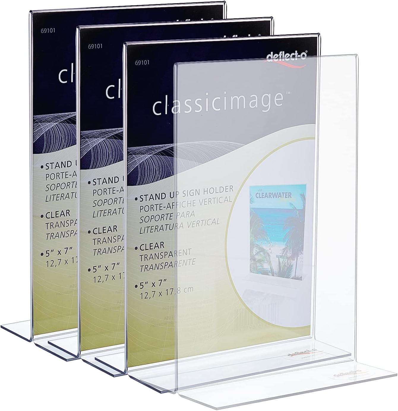 4 Pcs Acrylic Sign Holder Clear Acrylic Display Clip Double Sided ...