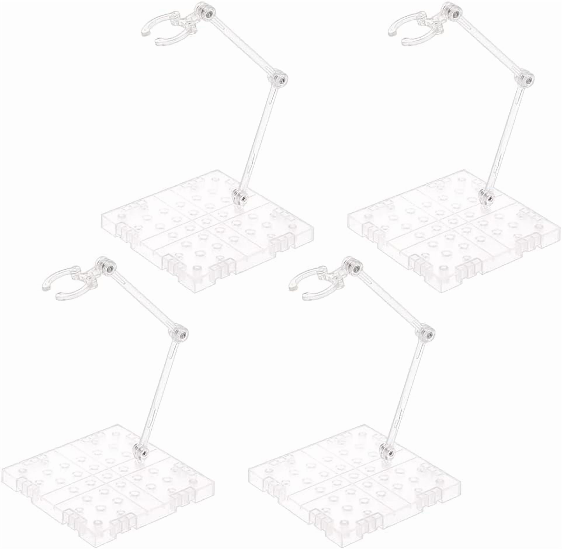 4 Pcs Action Figure Stands Clear Model Support Stand with 4x4x0.4 inch ...