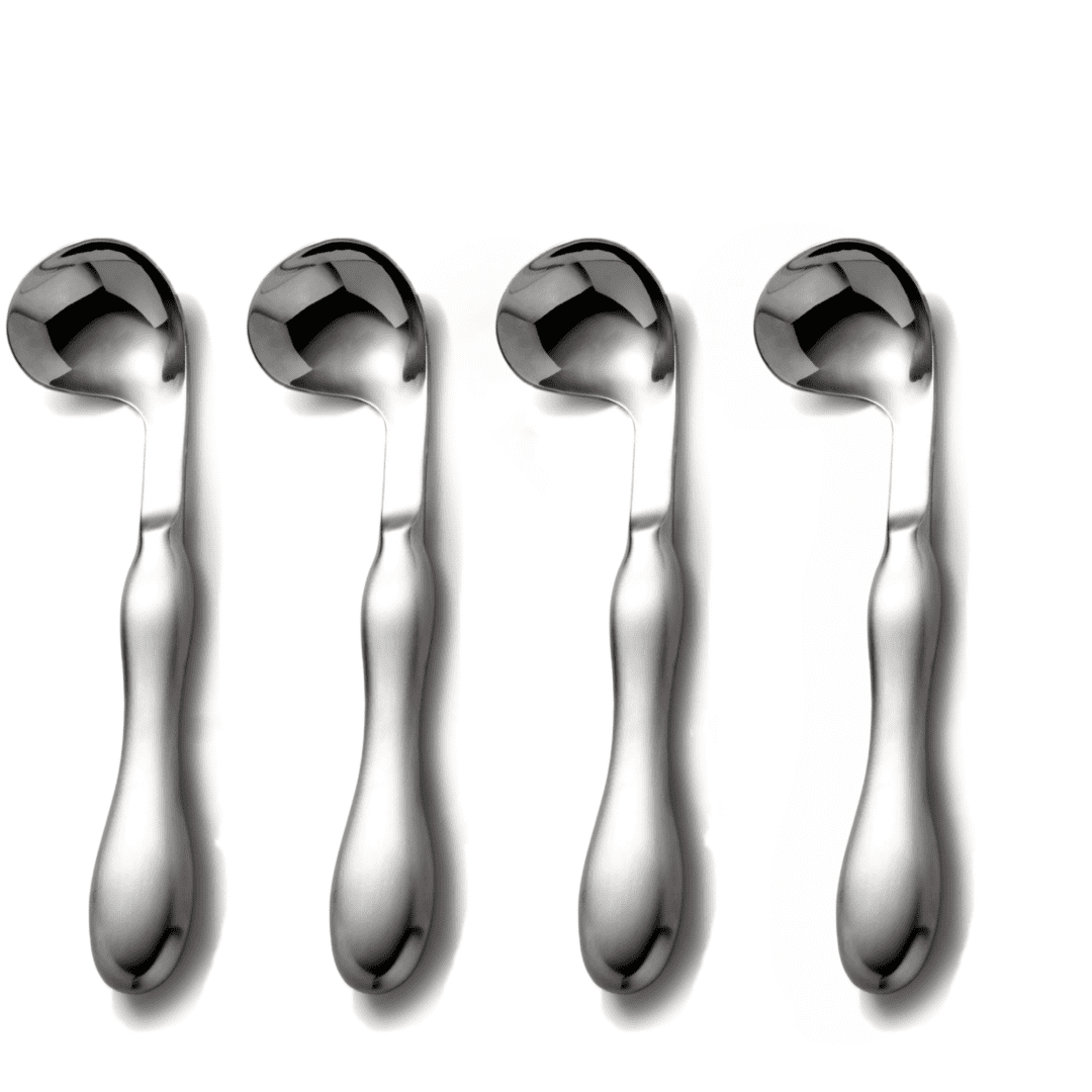 4 Pcs Adaptive Utensils for Elderly, Stainless Steel Curved Angled ...