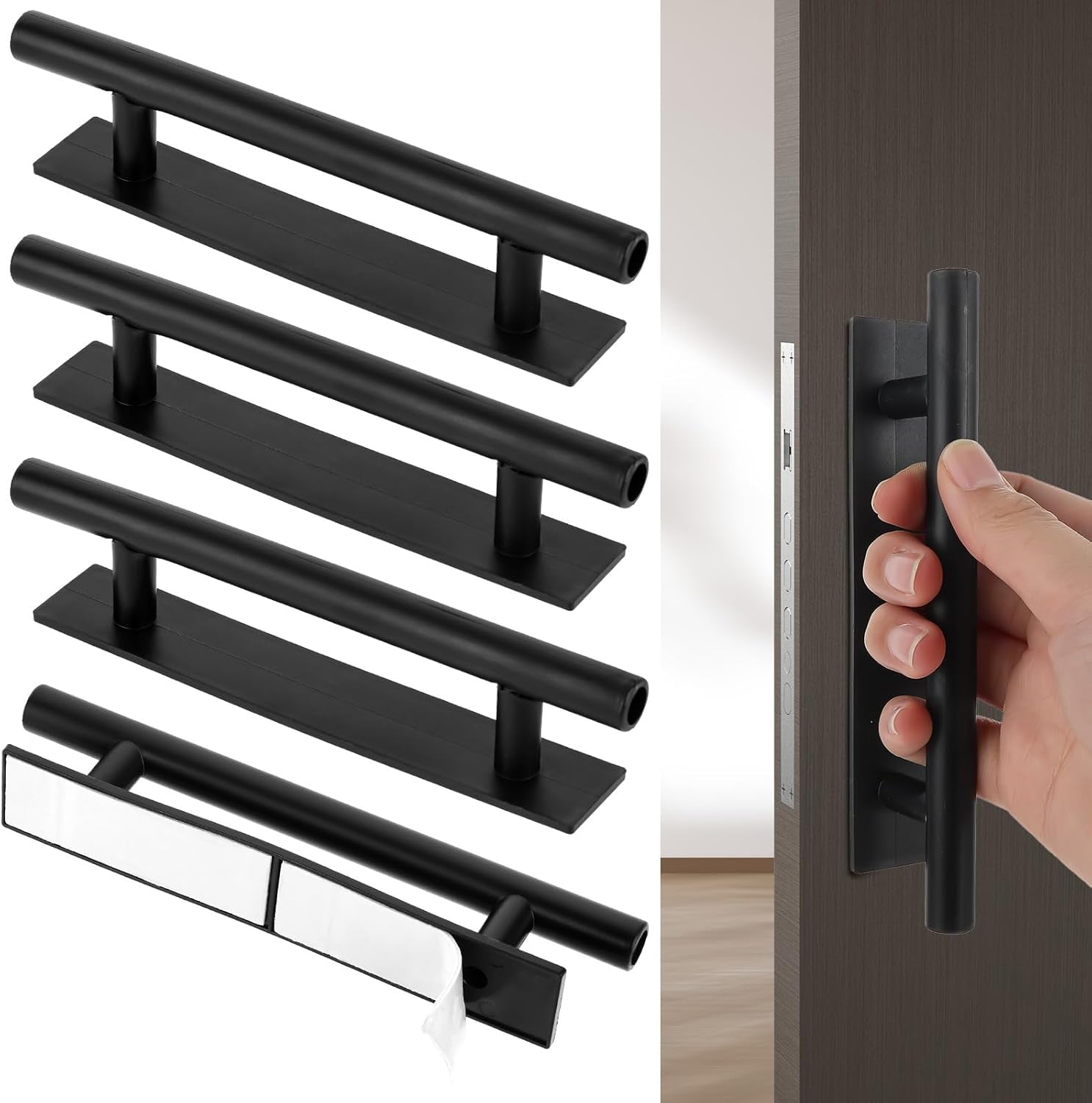 4 Pcs Adhesive Cabinet Handles Peel And Stick Cabinet Handles Self ...