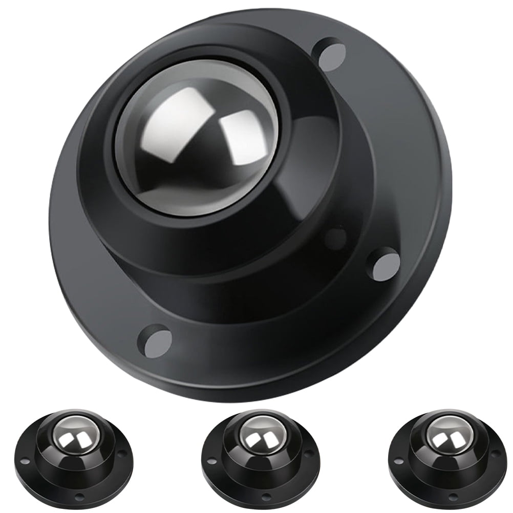 4 Pcs Adhesive Roller Garbage Can Storage Case Wheels Sticky Pulley ...