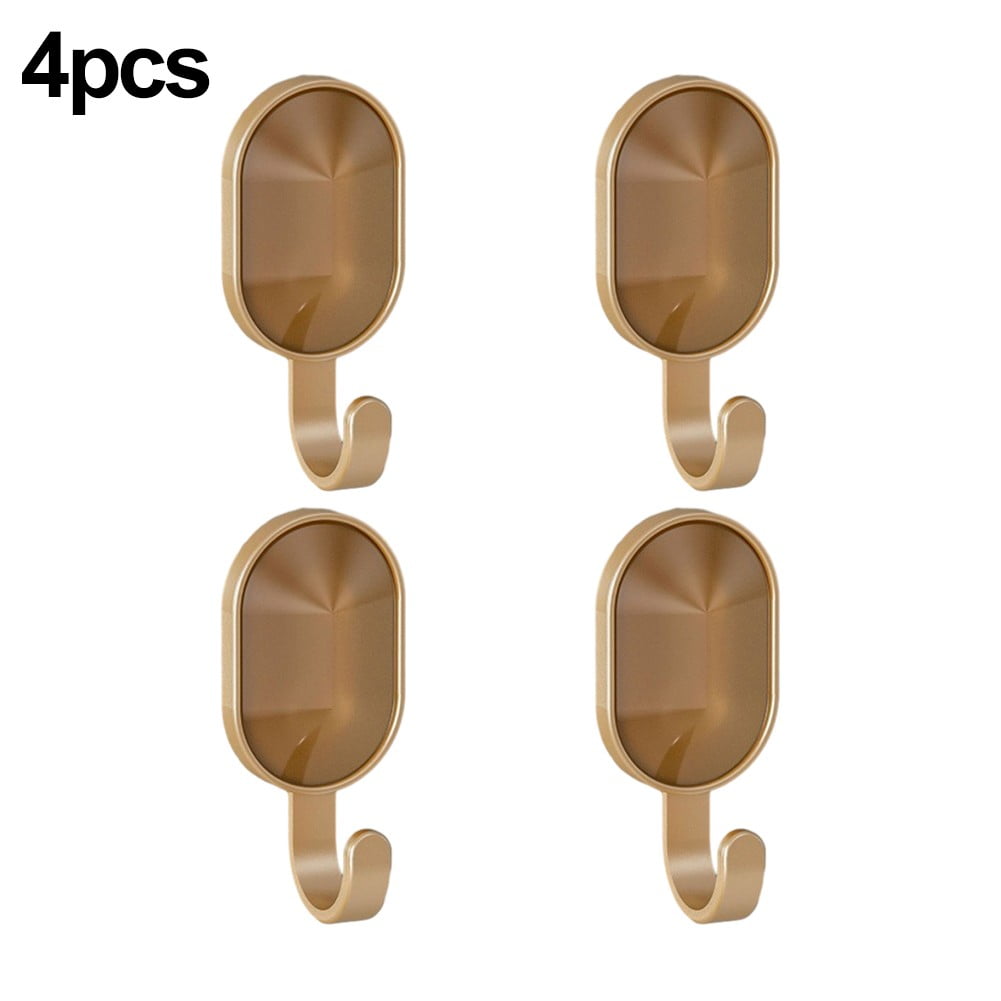 4 Pcs Adhesive Wall Hooks Bathroom Towel Hook Coat Bag Key Door Hangers ...