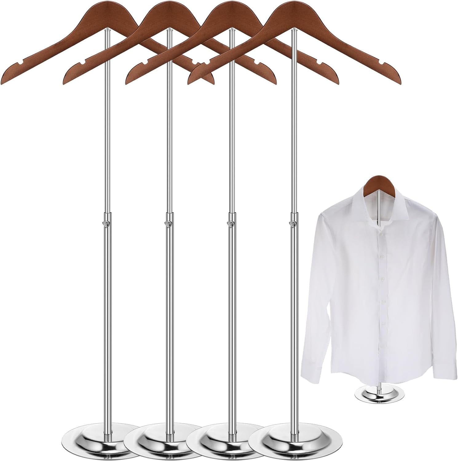 4 Pcs Adjustable Adult T Shirt Display Flexible Shoulder Stand Portable ...