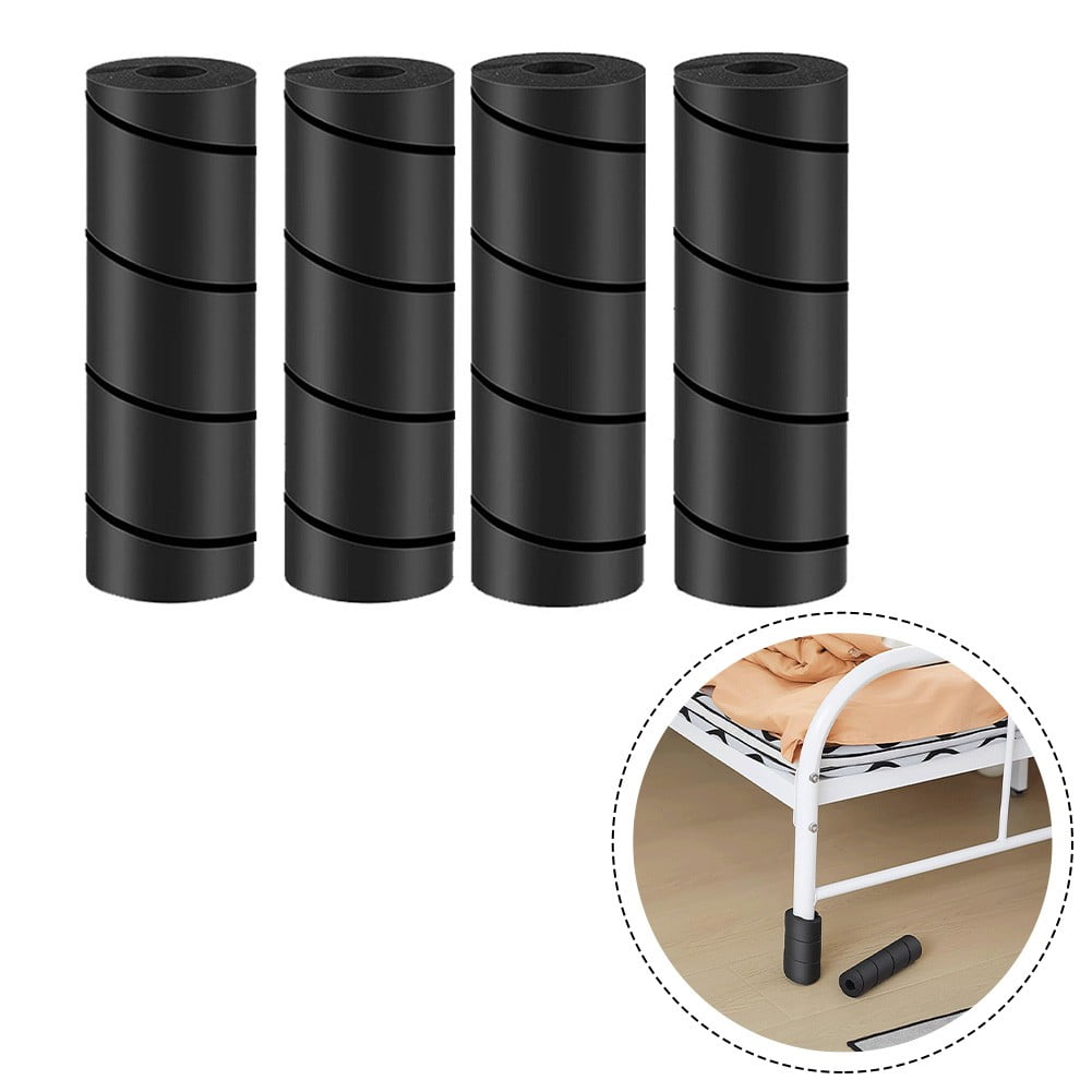 4 Pcs Adjustable Bed Frame Toe Protectors, Black Bed Frame Leg Covers ...