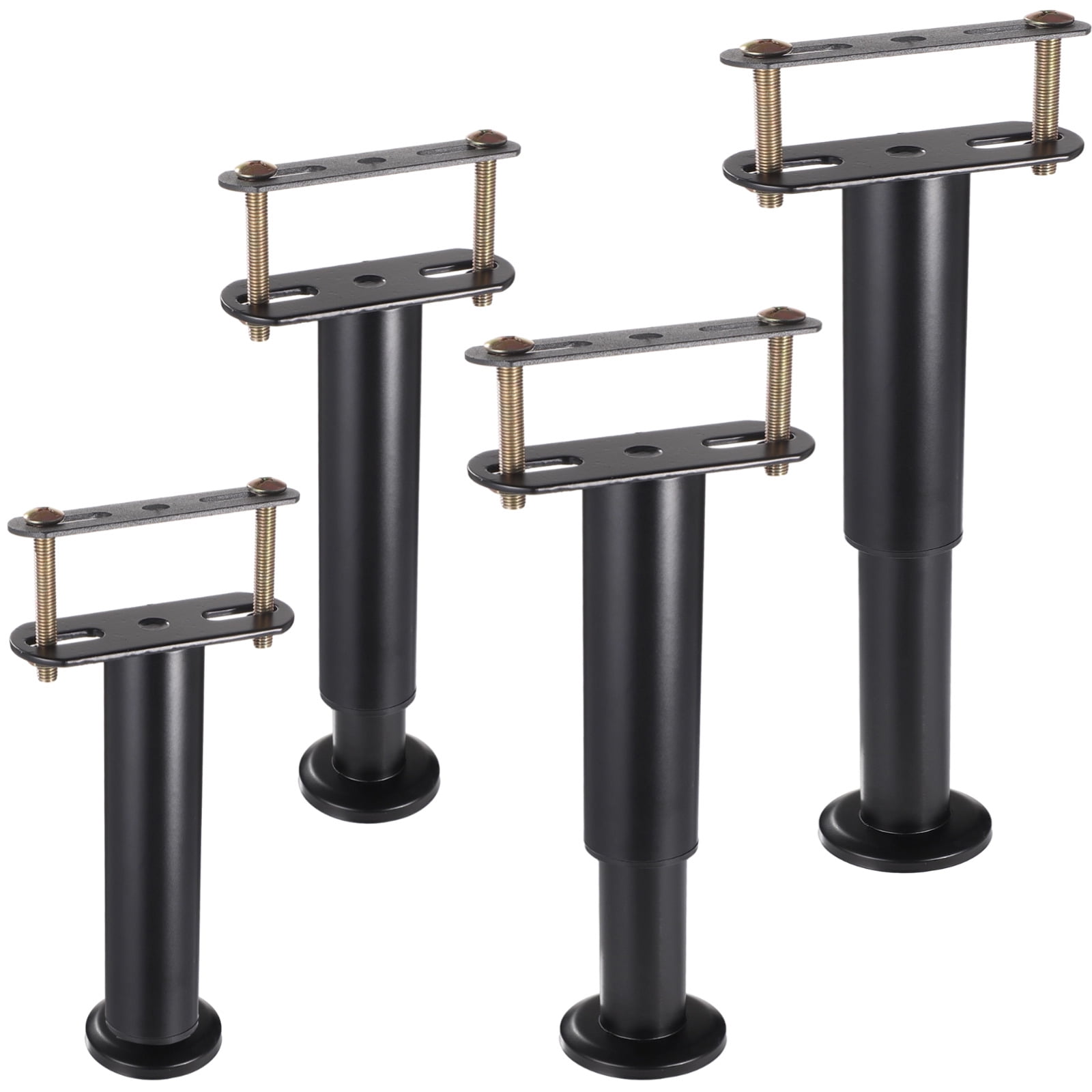 4 Pcs Adjustable Bed Support Legs, Metal C-Type Bed Frame Legs with ...