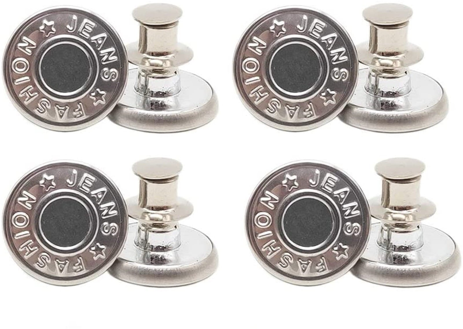 4 Pcs Adjustable Buttons for Jeans, 17mm Jean Buttons Pins for Loose ...