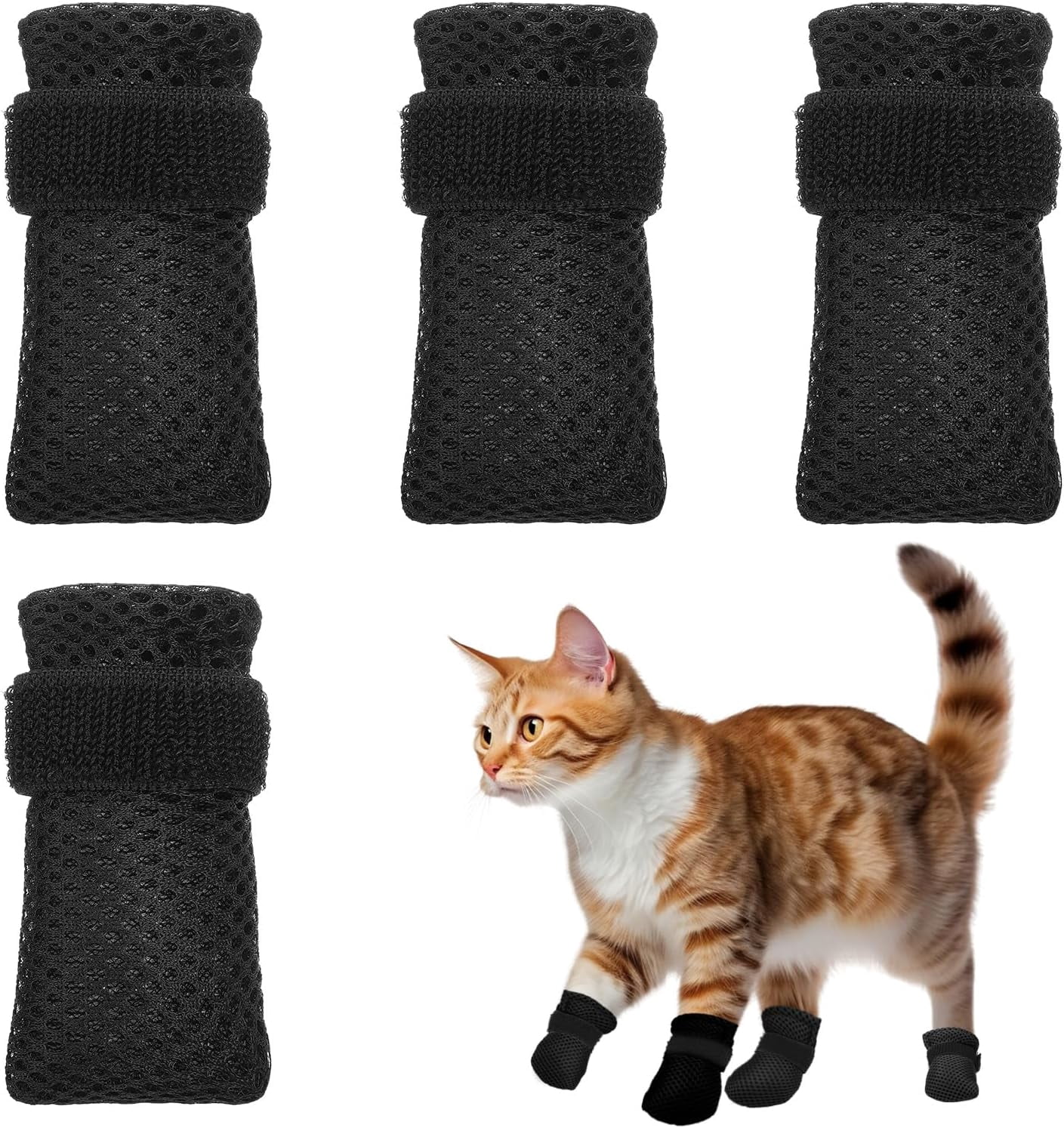 4 Pcs Adjustable Cat Claw Protectors Covers Cat Mittens to Prevent ...
