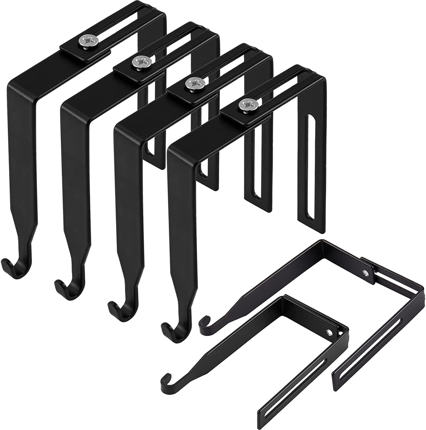 4 Pcs Adjustable Cubicle Hanger Universal Partition Metal Hooks Door ...