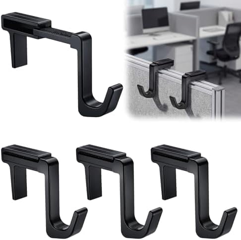 4 Pcs Adjustable Cubicle Hooks for 1.8-3.5 in Panels and Walls ...