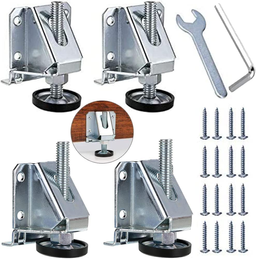 4 Pcs Adjustable Furniture Legs, Heavy Duty Leveling Feet, M10 Levelers ...
