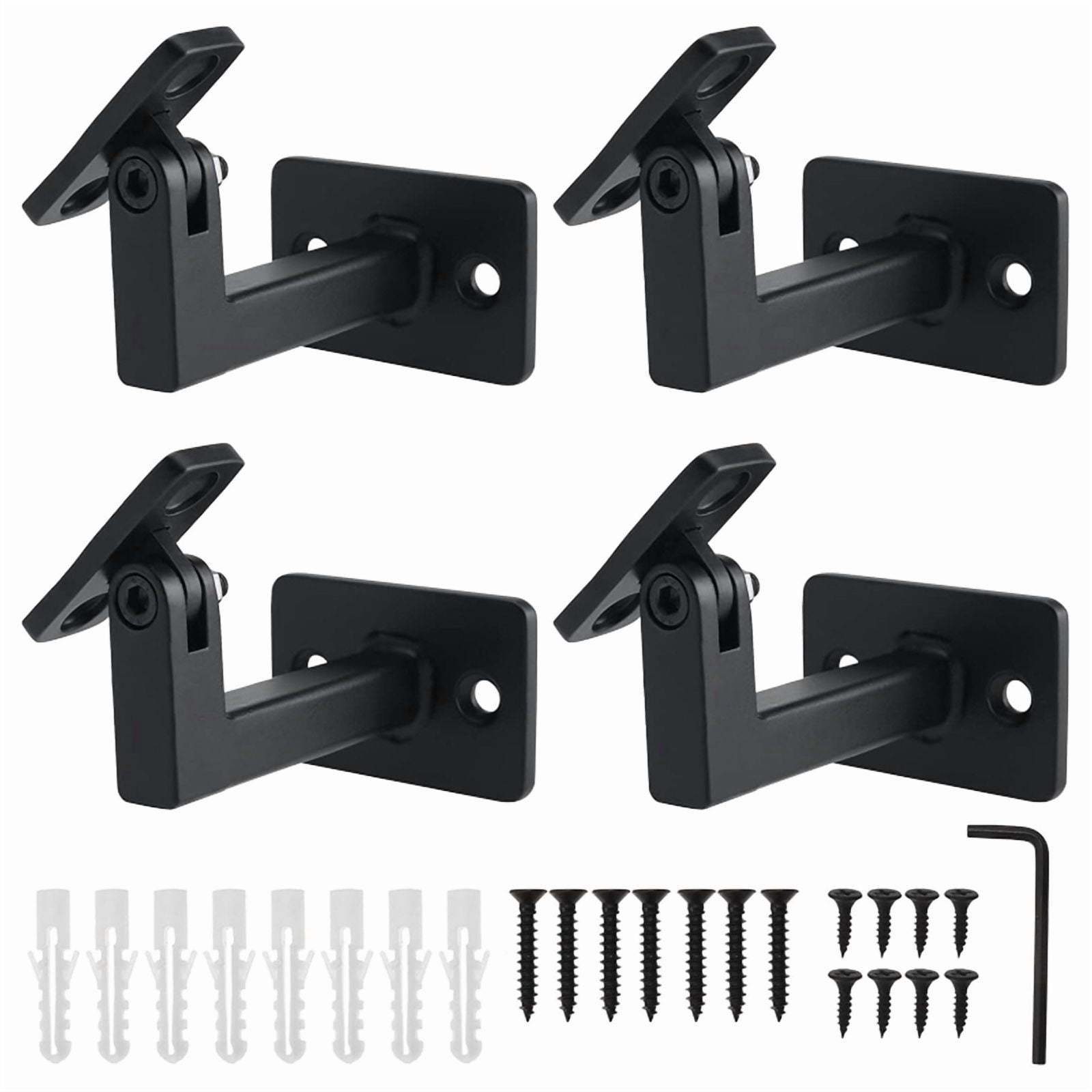 4 Pcs Adjustable Handrail Brackets, Stair Railing Brackets , Hand Rail ...