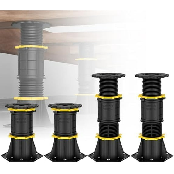 4 Pcs Adjustable Height Bed Support Legs 8.5-13 inch, Bed Frame Center ...