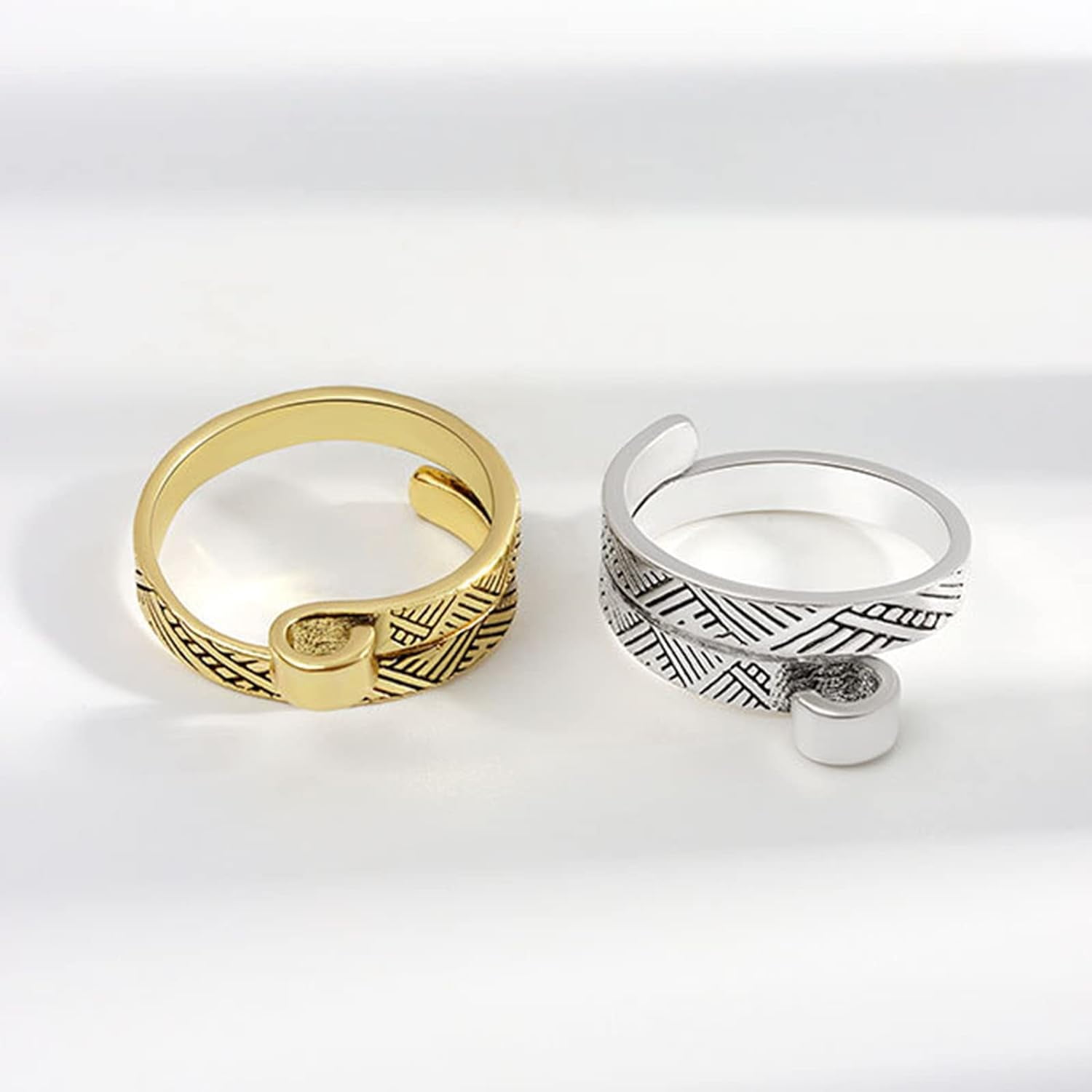 4 Pcs Adjustable Knitting Crochet Loop Ring, Metal Crochet Loop Ring ...