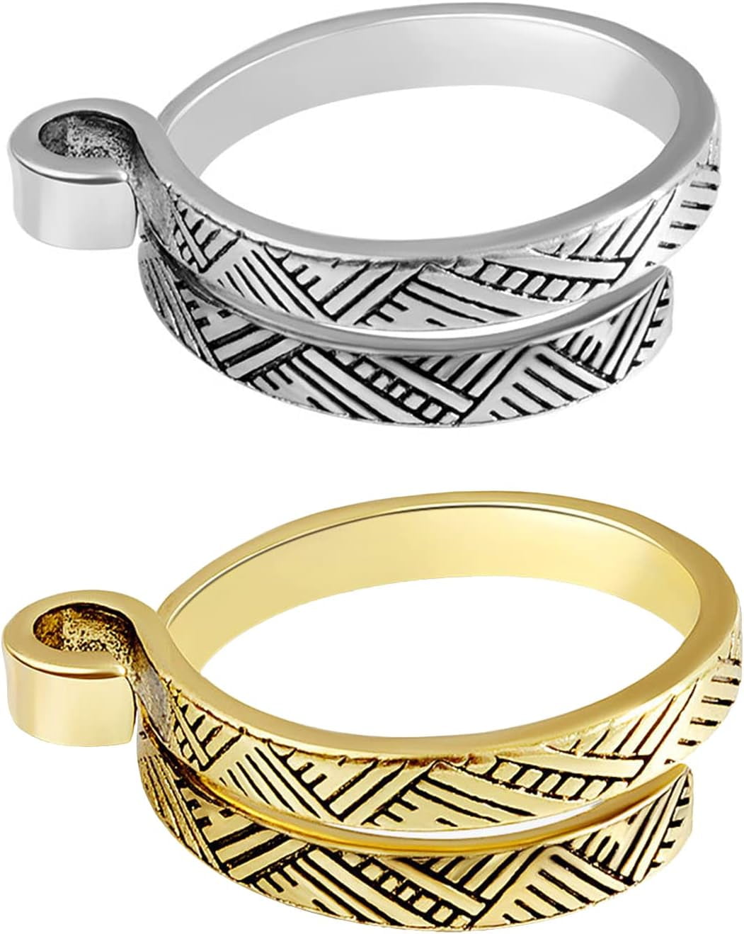 4 Pcs Adjustable Knitting Loop Crochet Loop Ring, Open Yarn Guide ...